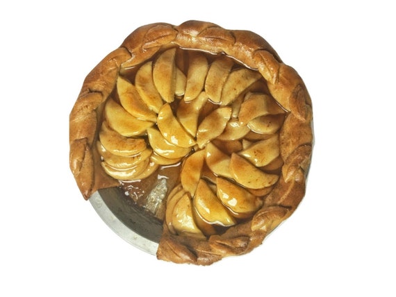 Faux Apple Pie Prop With Slice Out - Fake Apple Pie Props For Home ...
