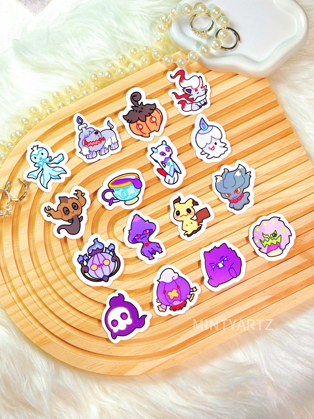 Mini Poke Stickers| Ghost Type - Etsy