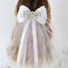 First Holy Communion Veil Bow Rhinestone Tulle Hair Accessory Girls ...