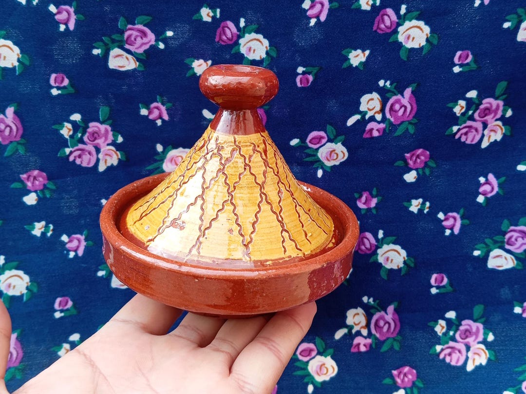 Hand Painted Moroccan Ceramic Tagine-pottery Serving Tagine-unique ...