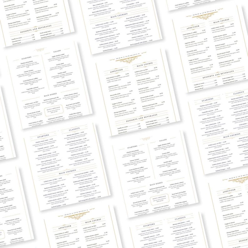 Elegant & Modern Restaurant Digital Menu Template | Fully Customizable ...