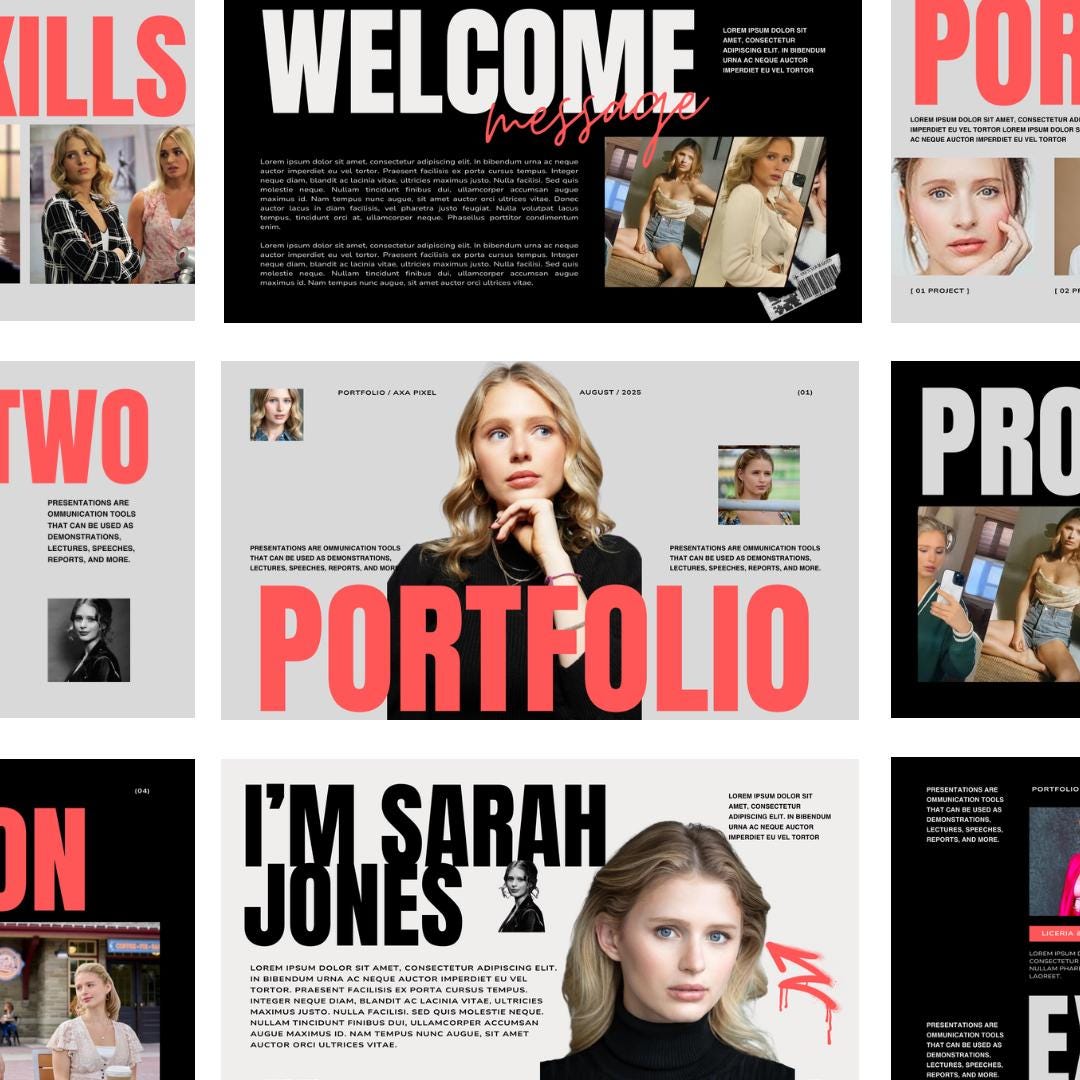 Professional Portfolio Slide Deck: A Sleek Template for Showcasing Your ...