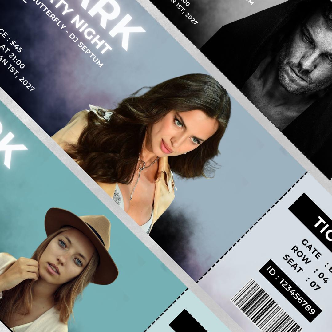 CANVA Custom Paty Night Event Printable Tickets Made Easy: Design, Edit ...