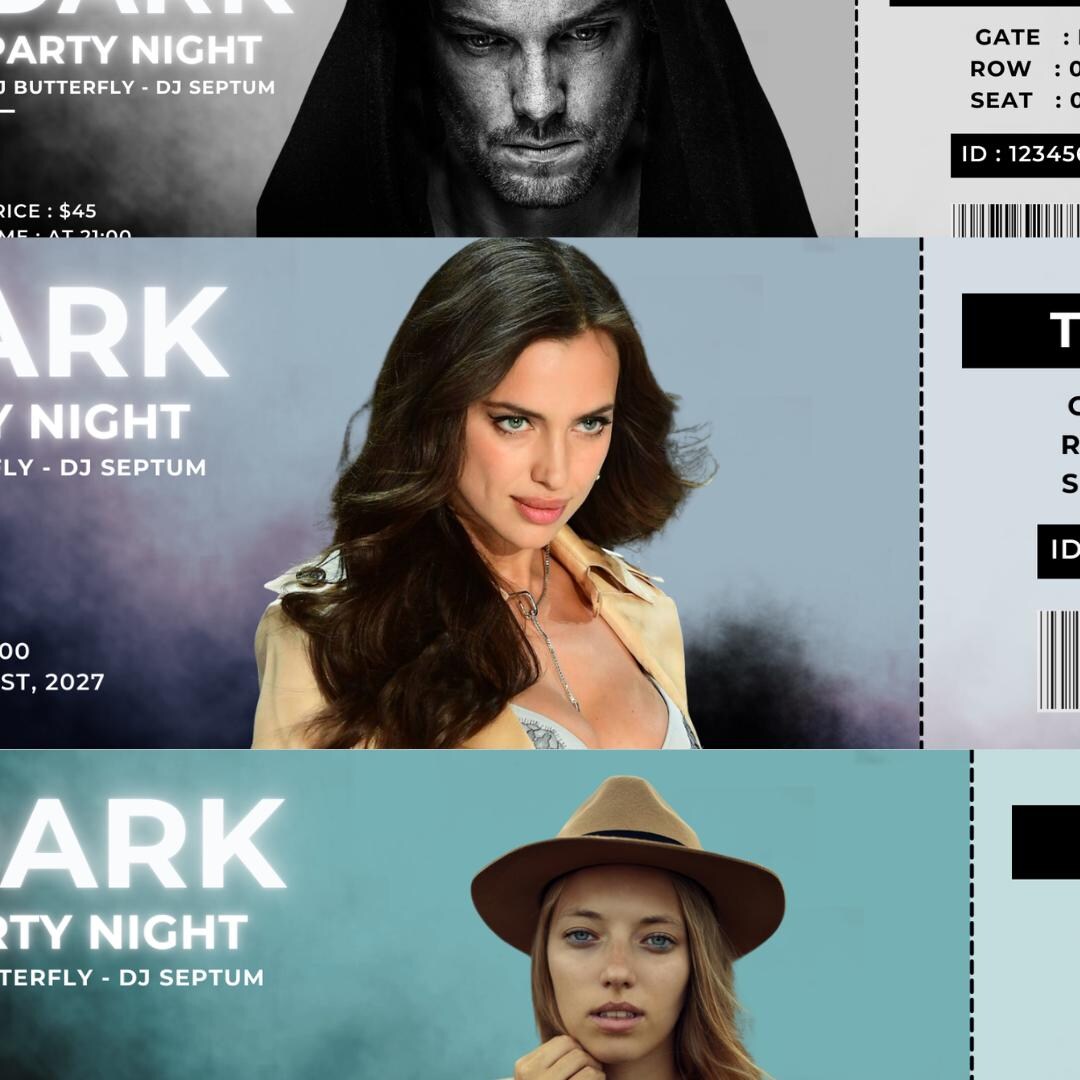 CANVA Custom Paty Night Event Printable Tickets Made Easy: Design, Edit ...