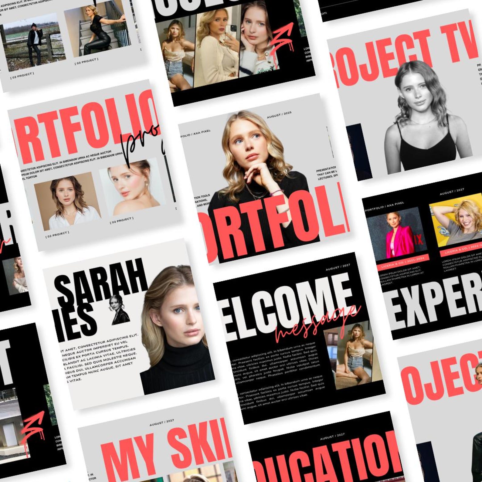 Professional Portfolio Slide Deck: A Sleek Template for Showcasing Your ...