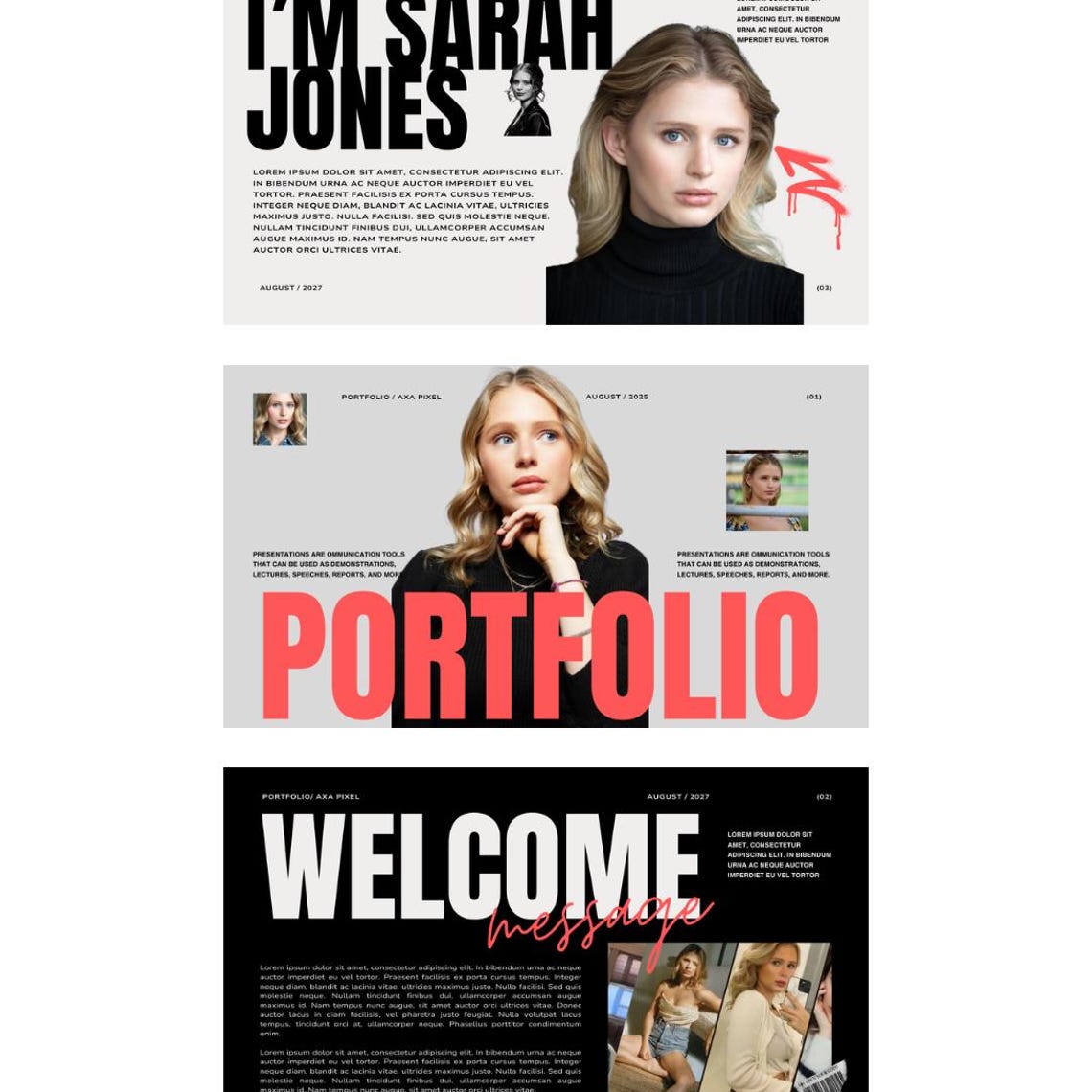 Professional Portfolio Slide Deck: A Sleek Template for Showcasing Your ...