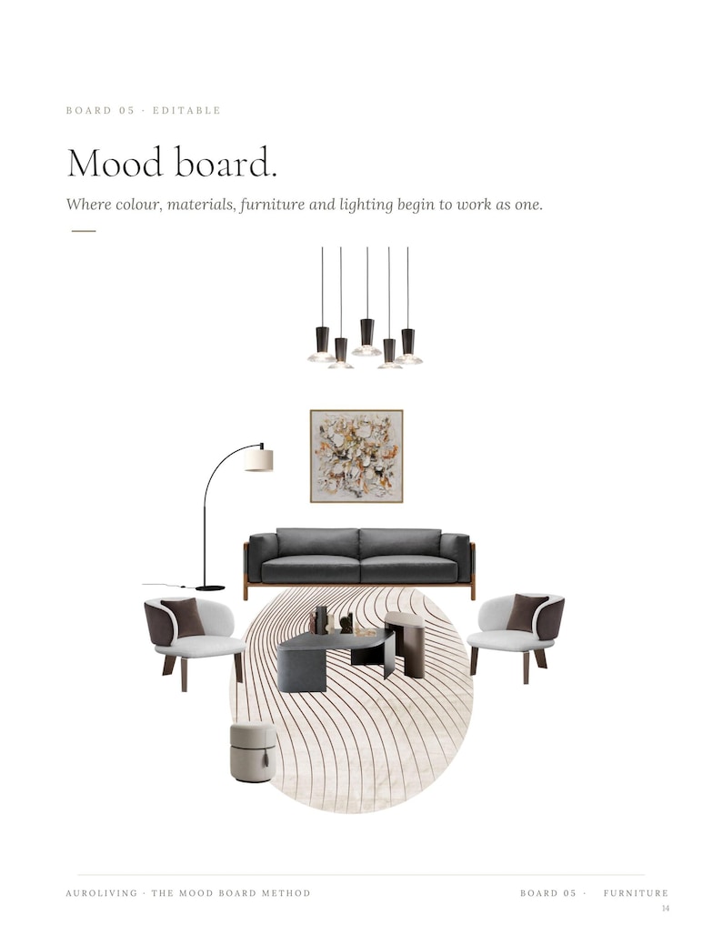 Canva Mood Board Template, Interior Design Planner, Room Design Kit ...