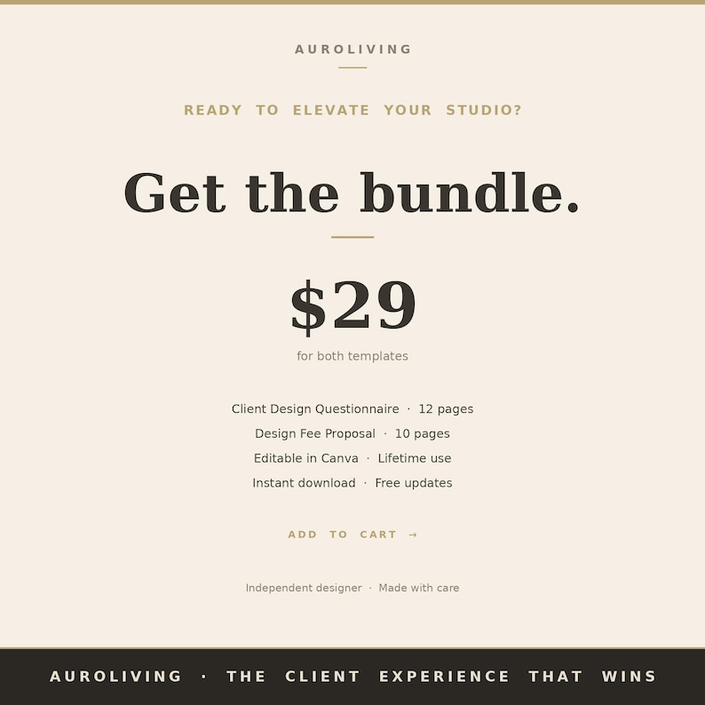 Interior Designer Client Onboarding Bundle | Questionnaire, Proposal ...