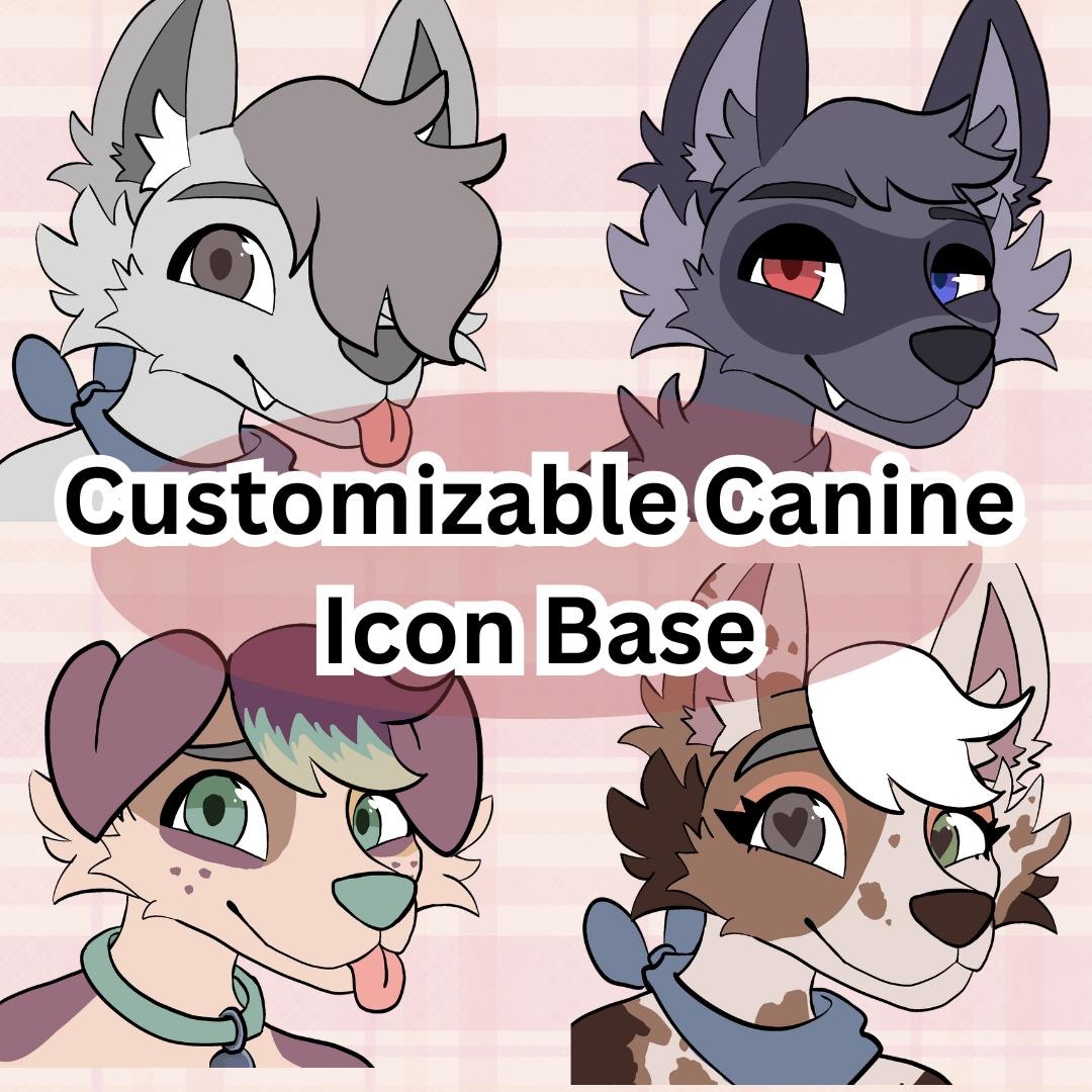 Customizable Canine Furry Icon Base | DIGITAL DOWNLOAD - Etsy