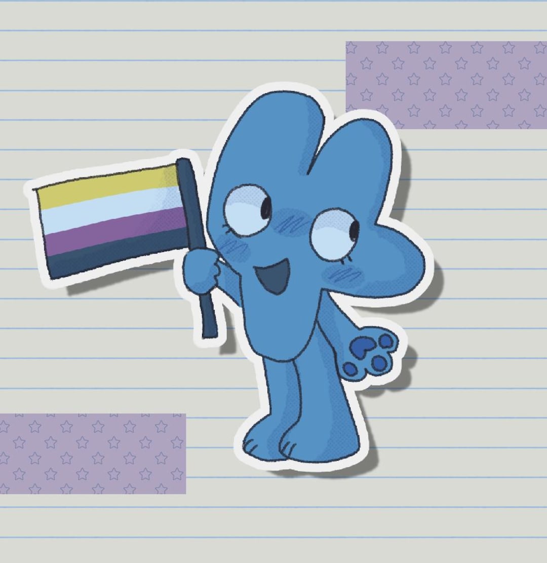 Nonbinary Pride Four Sticker | BFB / TPOT / XFOHV - Etsy