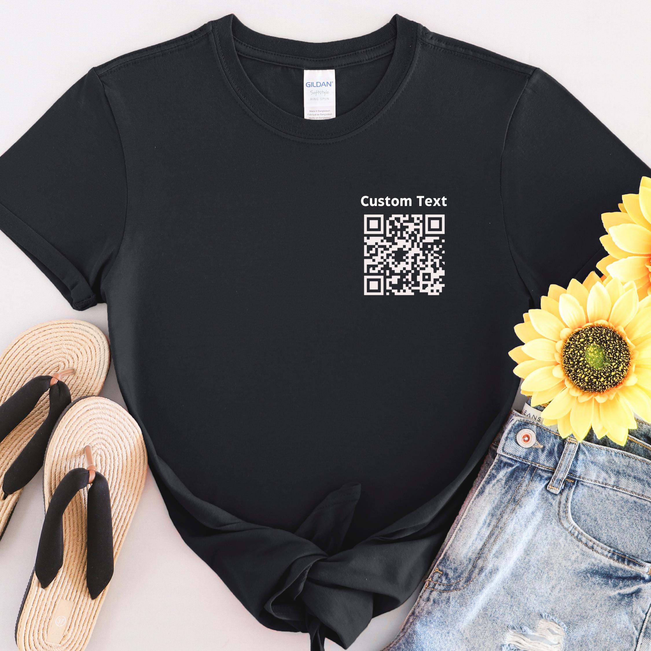 Custom QR Code Tshirt, Custom Business Logo & QR Thirts, Personalized ...