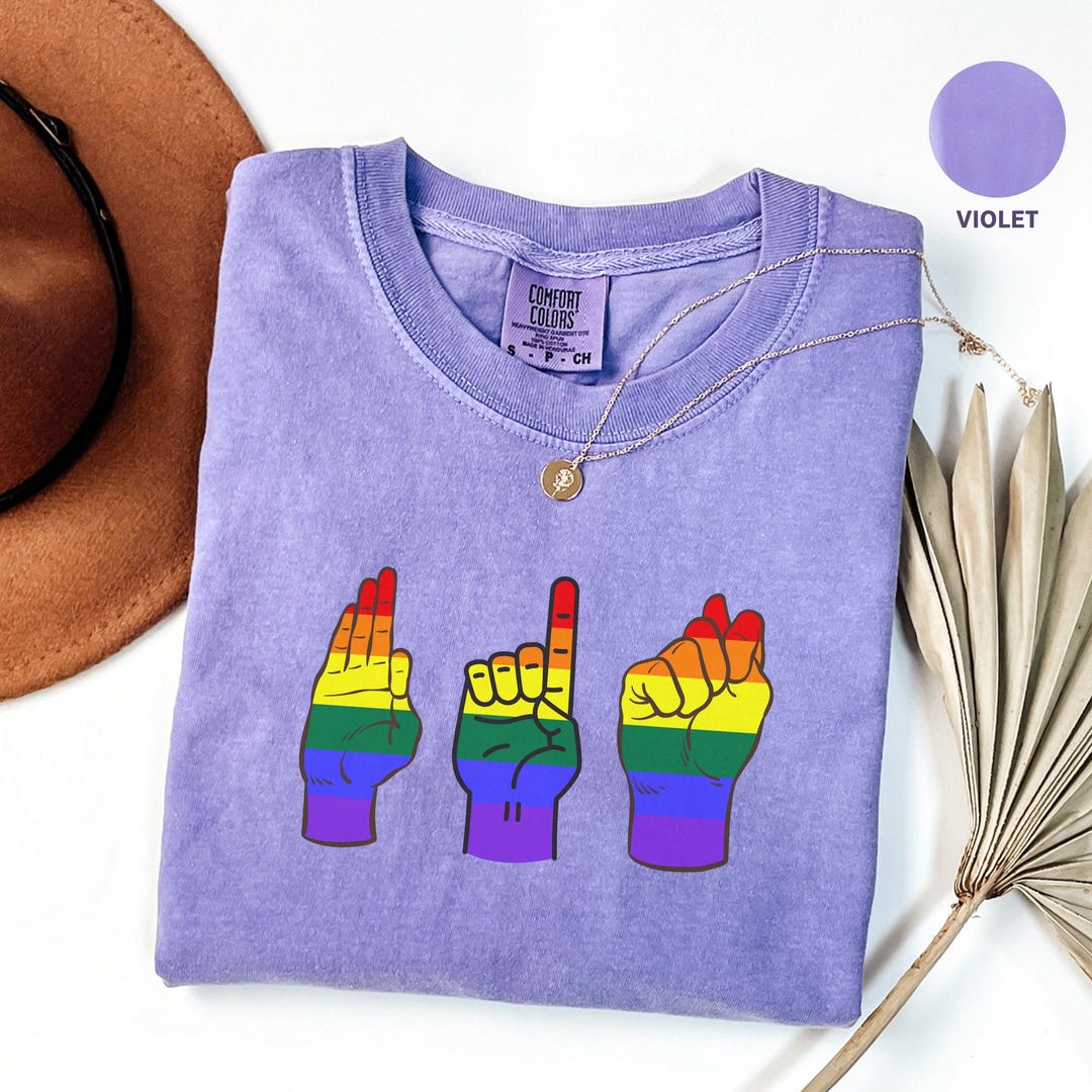 Fdt Sign Language LGBTQ Comfort Colors® Shirt, Subtle Anti Trump Shirt ...