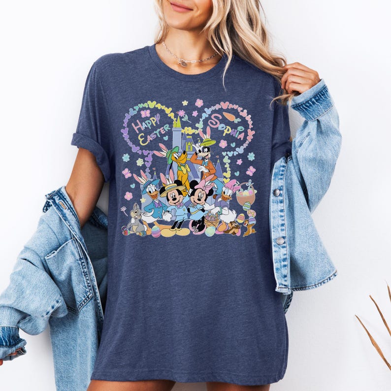 Custom Name Disney Easter 2026 Shirt,mickey and Friends Bunny Ears ...