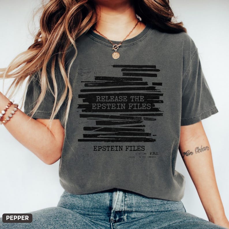 Release the Epstein List Comfort Colors® Shirt, Epstein Files Redacted ...