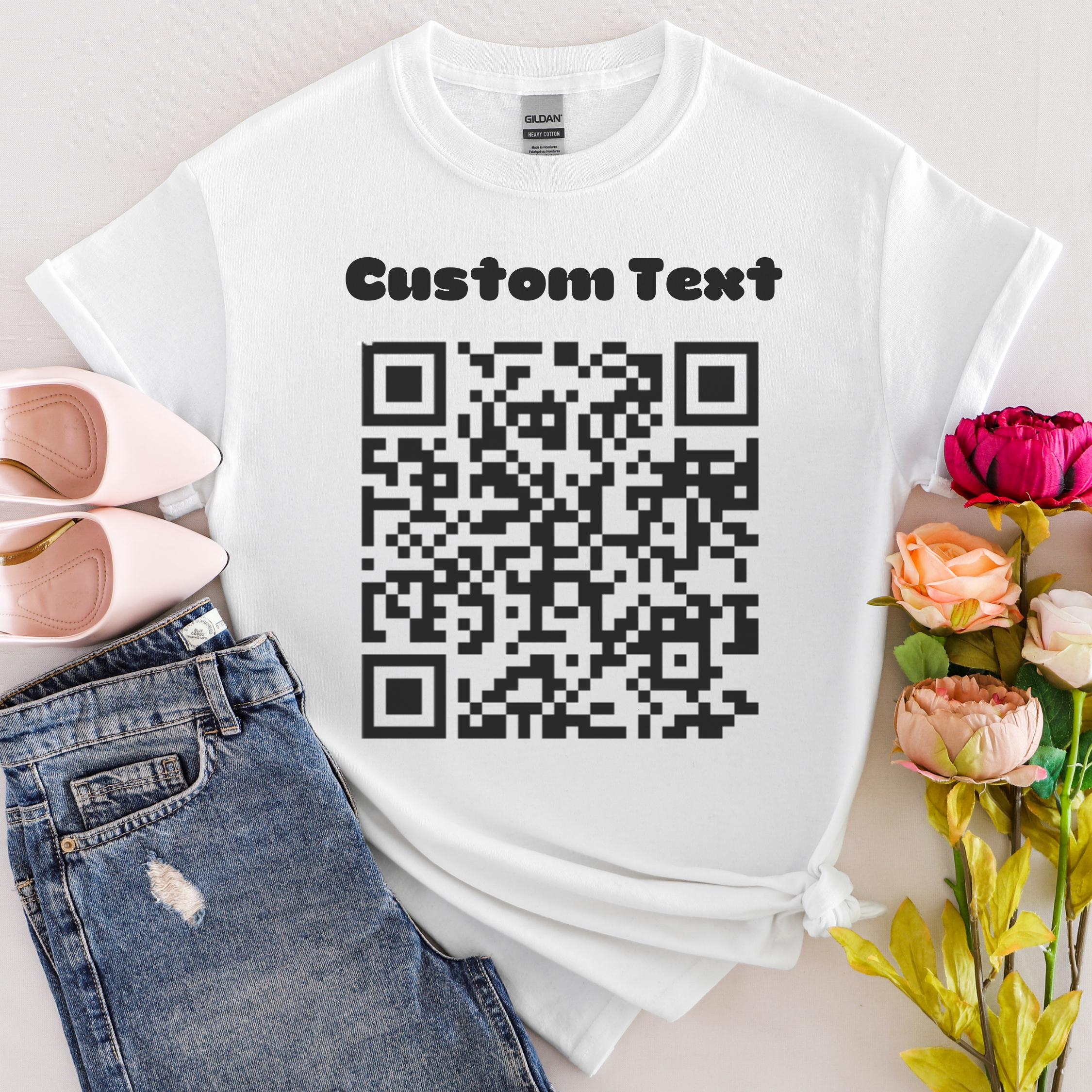 Custom QR Code Tshirt, Custom Business Logo & QR Thirts, Personalized ...