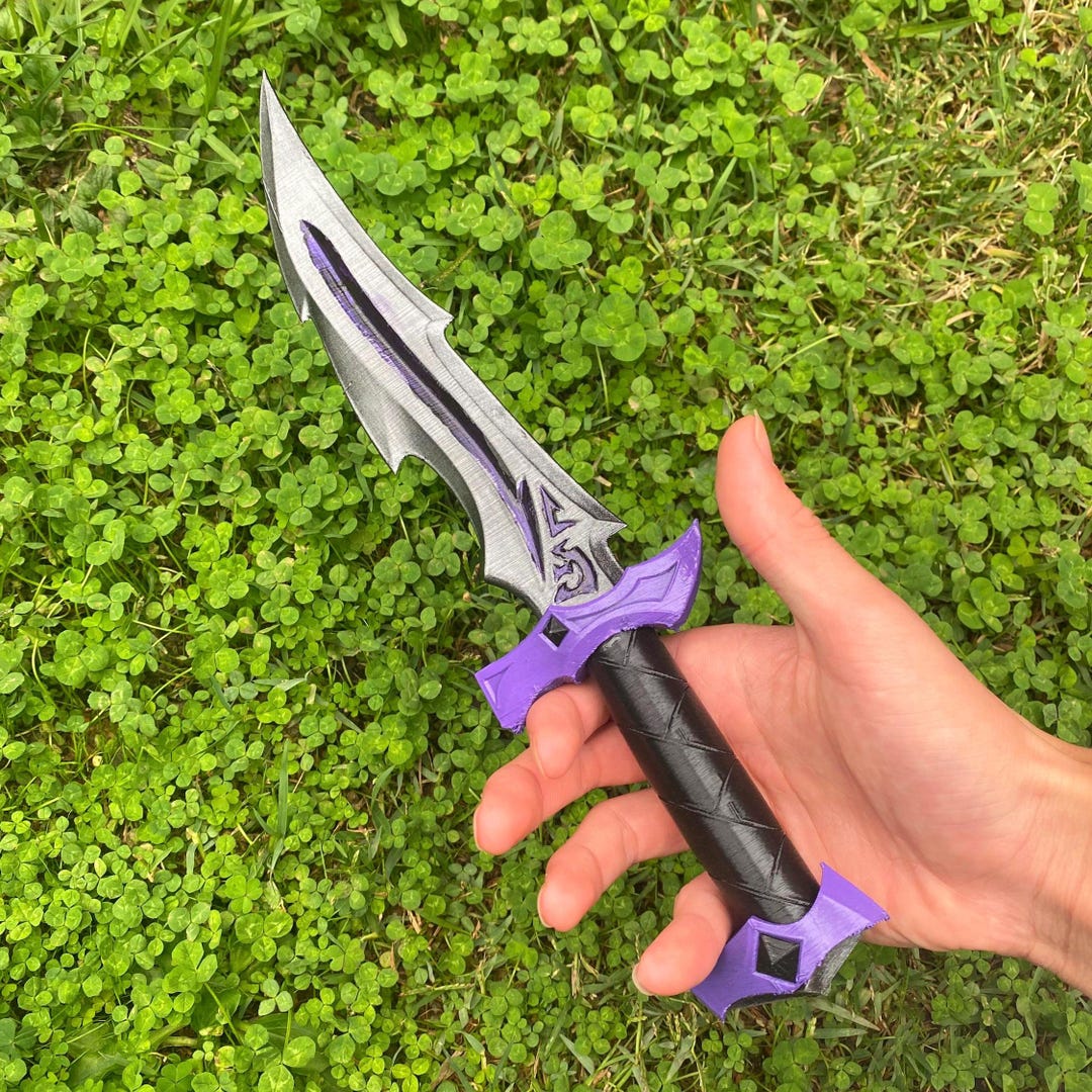 Valorant Reaver Knife (purple) 3D Printed Prop Cosplay Display ...