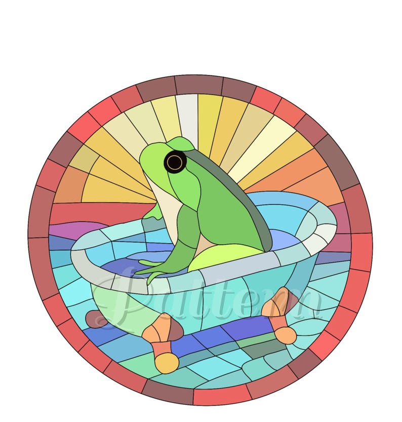 Stained Glass, Patterns, Frog, Mosaic, Fusing - Etsy