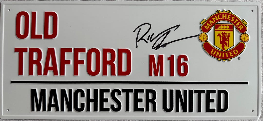 Ruben Amorin Hand Signed Manchester United Old Trafford Street Sign ...