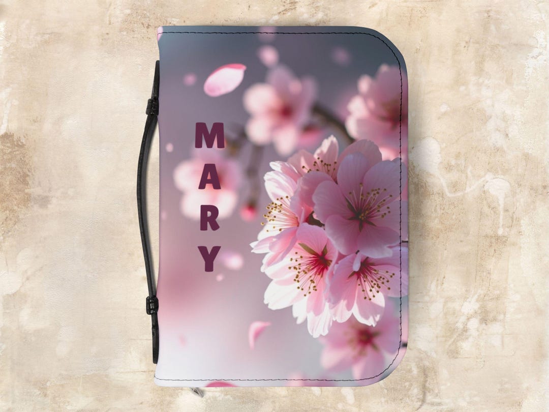 Personalized Book Cover for Women Floral Cherry Blossom Book Case ...