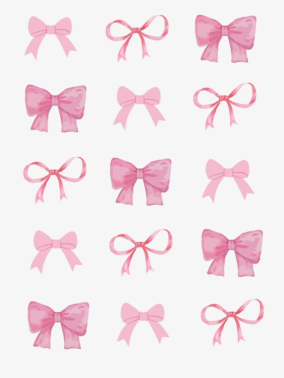 Pink Bow Print - Etsy