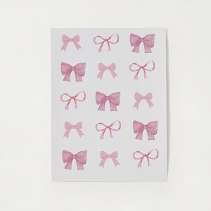 Pink Bow Print - Etsy
