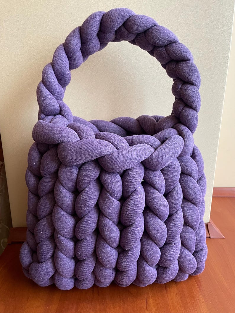 Handmade Crochet Chunky Bag – Trendy Marshmallow Purse - Etsy