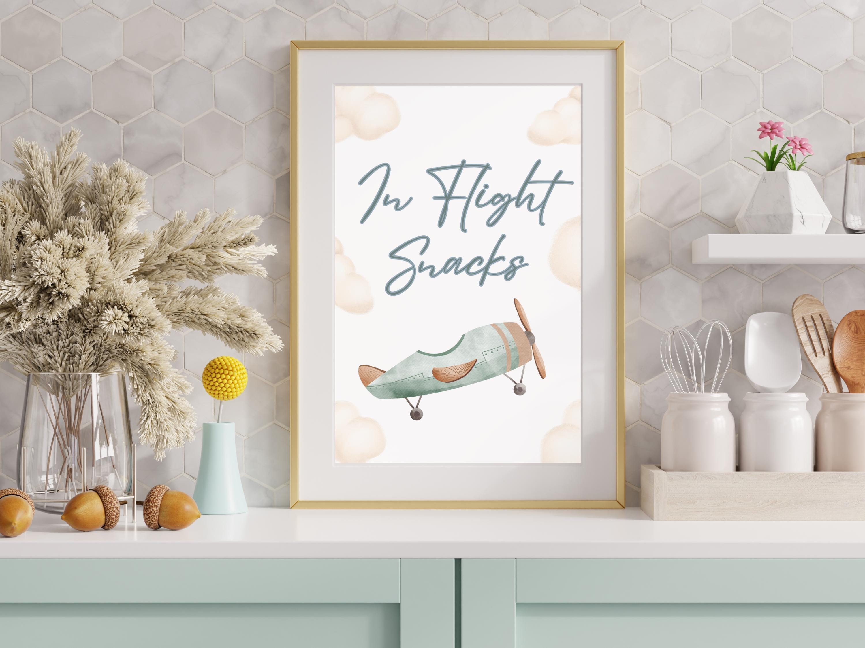 Airplane Vintage Party Signs - Baggage Claim - Drop off - in Flight ...