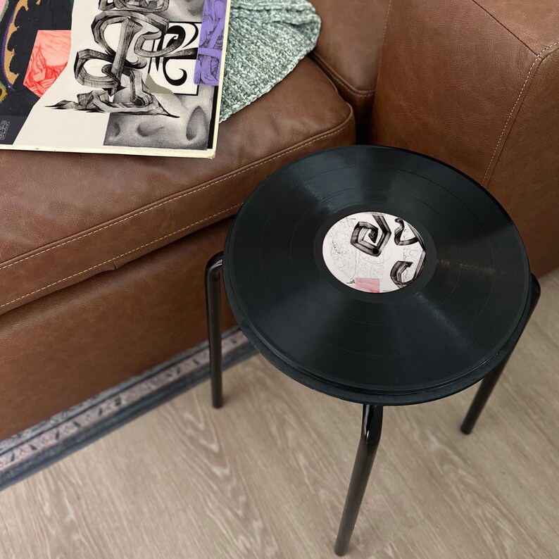 Tune Table™ Vinyl Record Side Table, Customized Music Lover Gift - Etsy