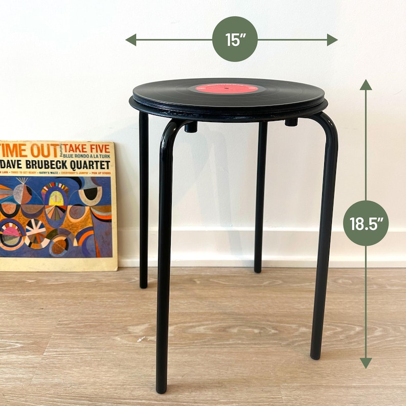 Tune Table™ Vinyl Record Side Table, Customized Music Lover Gift - Etsy