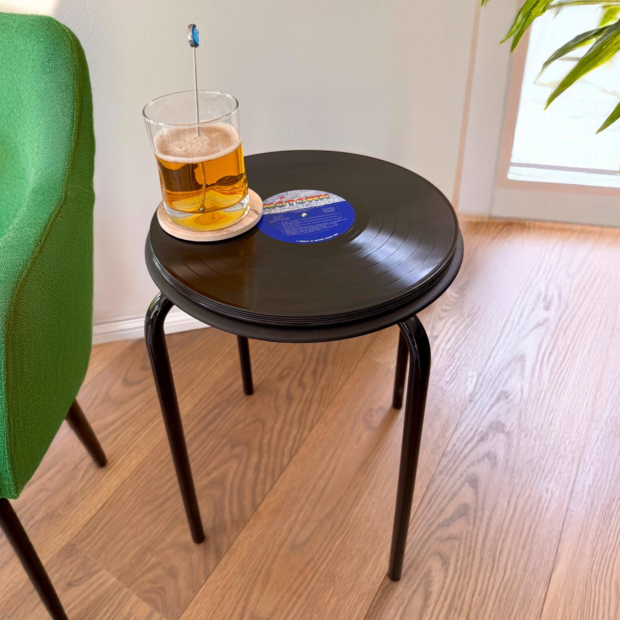 Tune Table™ Vinyl Record Side Table, Customized Music Lover Gift - Etsy