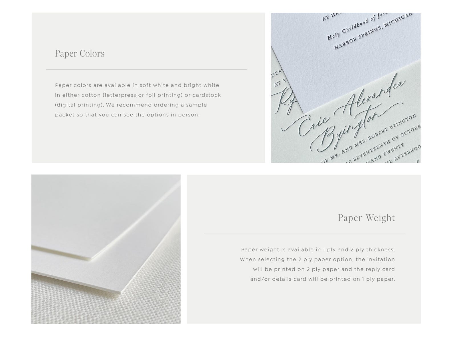 Letterpress Wedding Invitation - Bennet Design- Monogram,calligraphy ...