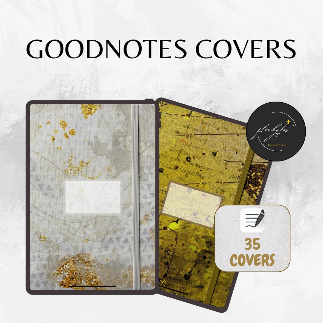 Digital Notebook Covers for Goodnotes | 35 Customizable Covers, iPad ...