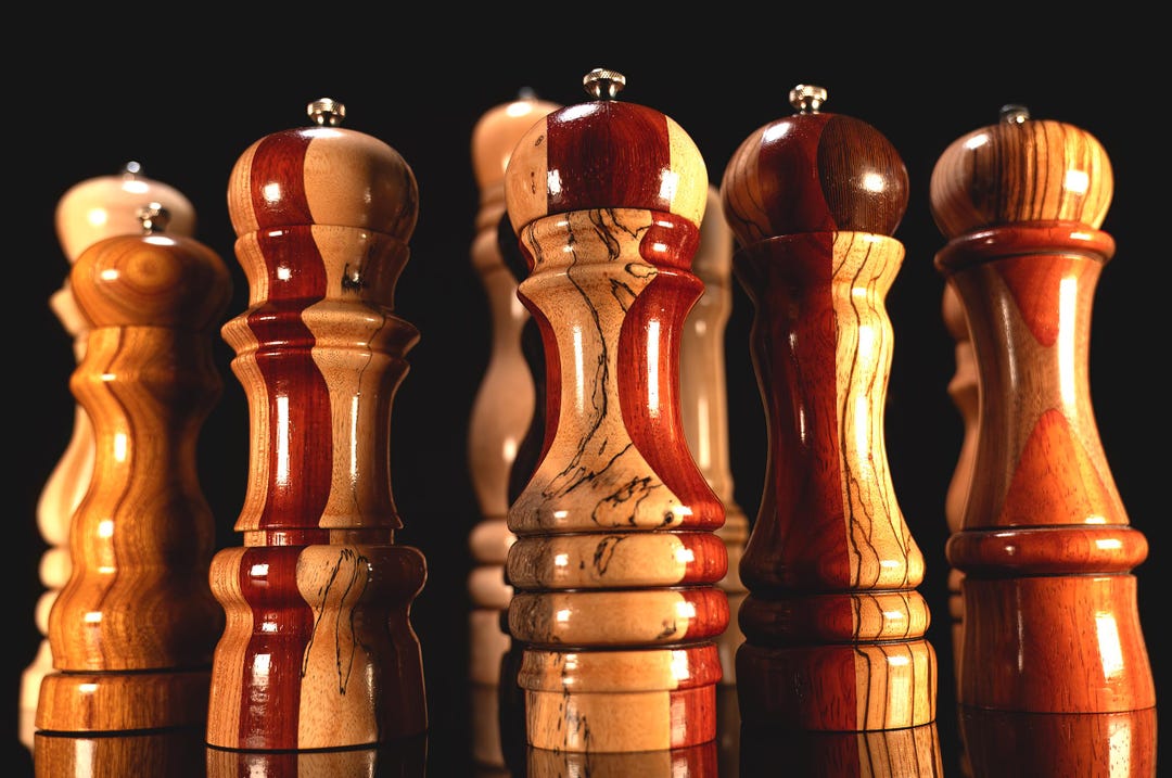 Hand Crafted Wood Pepper Mill: Unique Personal Design - Etsy