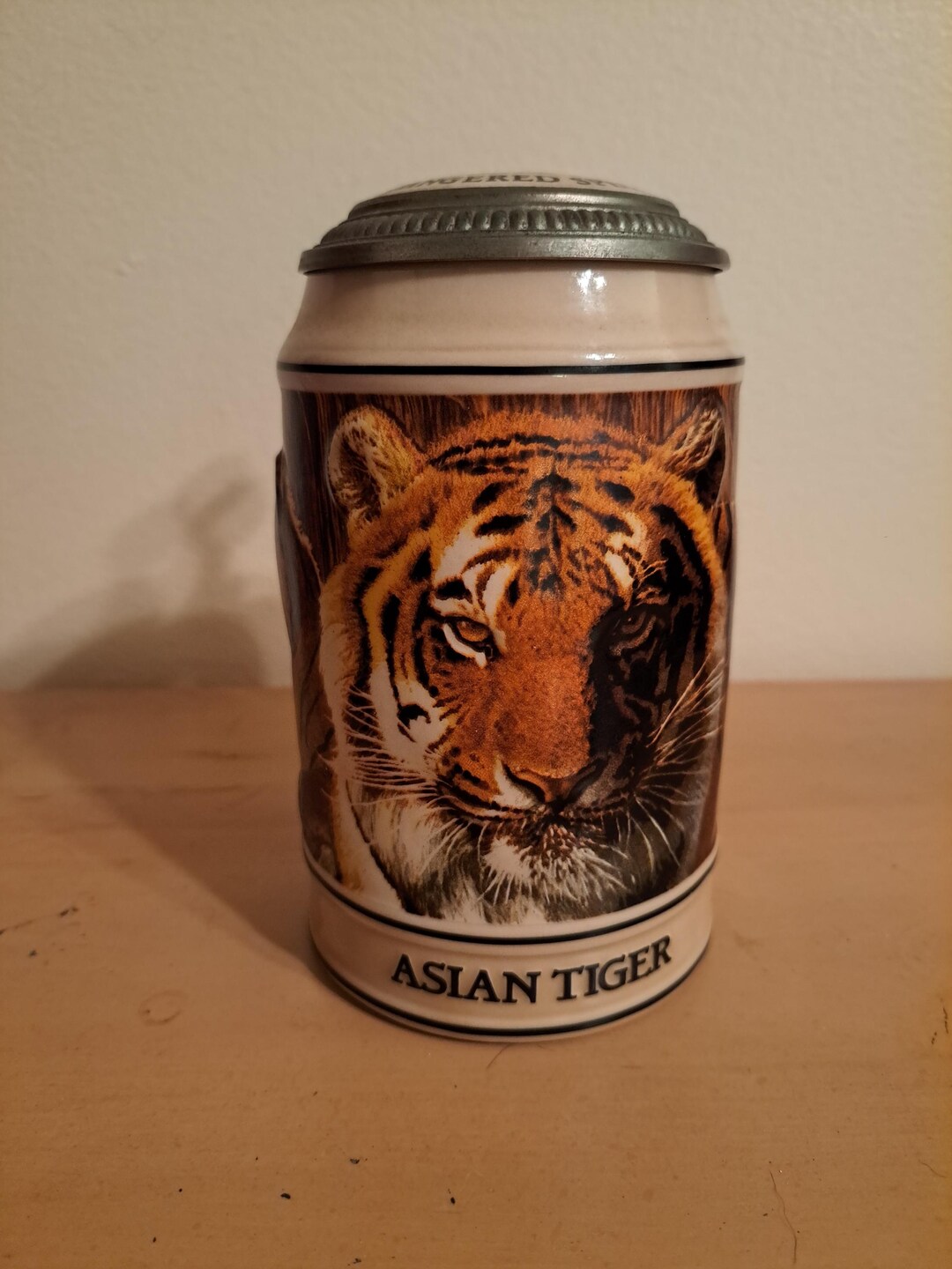 Budweiser Beer Stein. Endangered Species Series. Asian Tiger. - Etsy