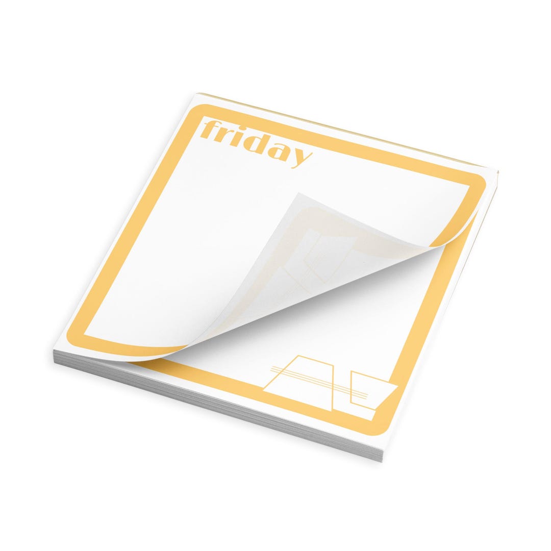 Days of the Week Notepad Friday - Etsy