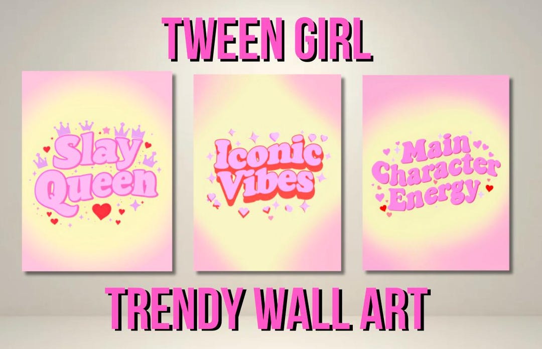 Tween Girl Wall Art,preppy Wall Art,trendy Wall Art,printable Poster ...