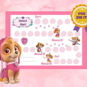 Paw Patrol Skye Reward Chart - Etsy UK