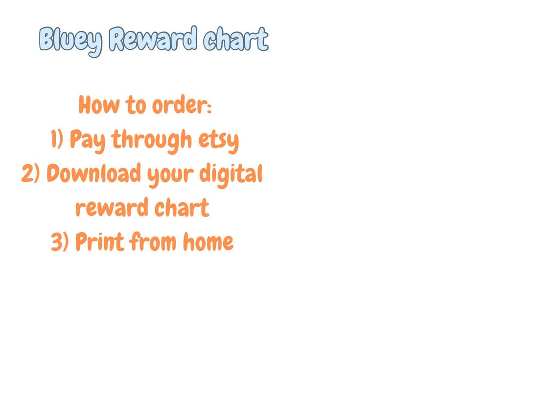 Bluey and Friends Printable Reward Chart for Children, Instant Download ...