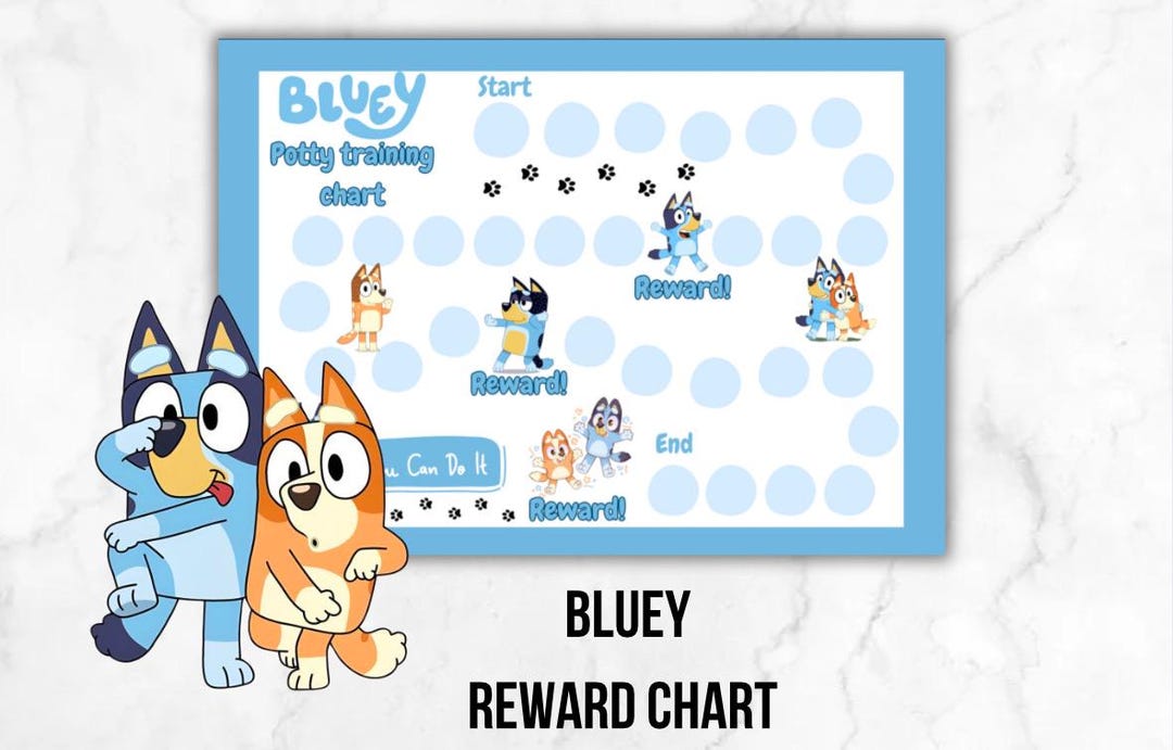 Buy Bluey and Friends Printable Reward Chart for Children, Bluey Potty ...