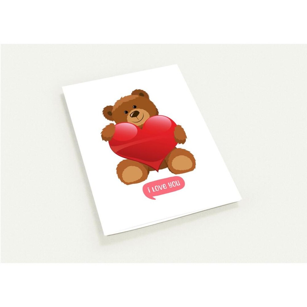 Valentine Teddy Bear Love Card Pack Cuddly Greeting Cards for Every ...