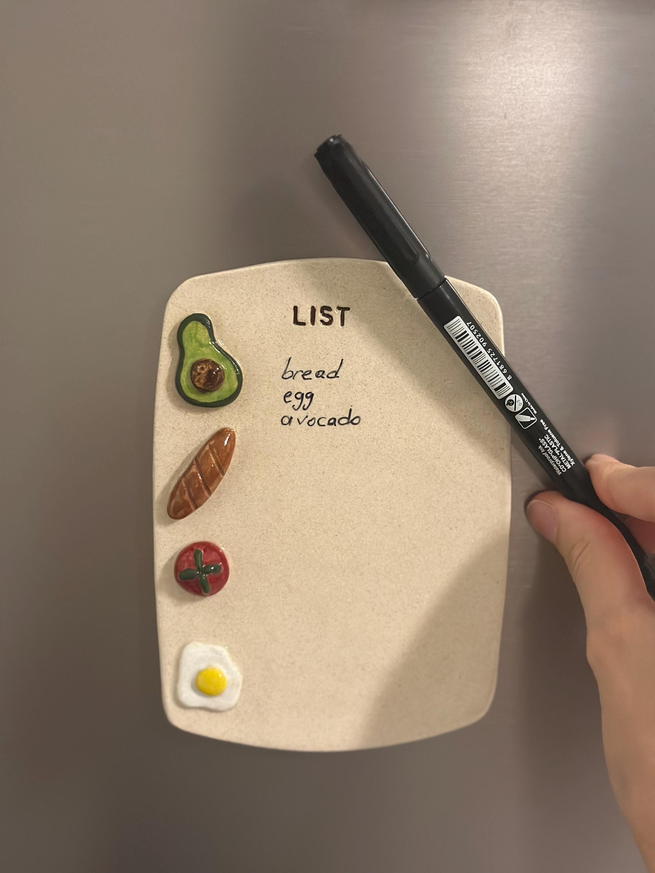Handmade Ceramic Fridge Magnet Board – Cute Food Decor Kitchen Memo - Etsy
