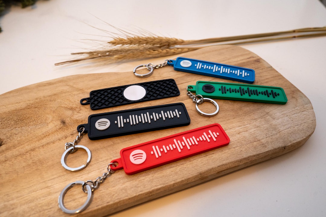 Personalized Keychain With Spotify Code and NFC / RFID Tag, 3D Printing ...