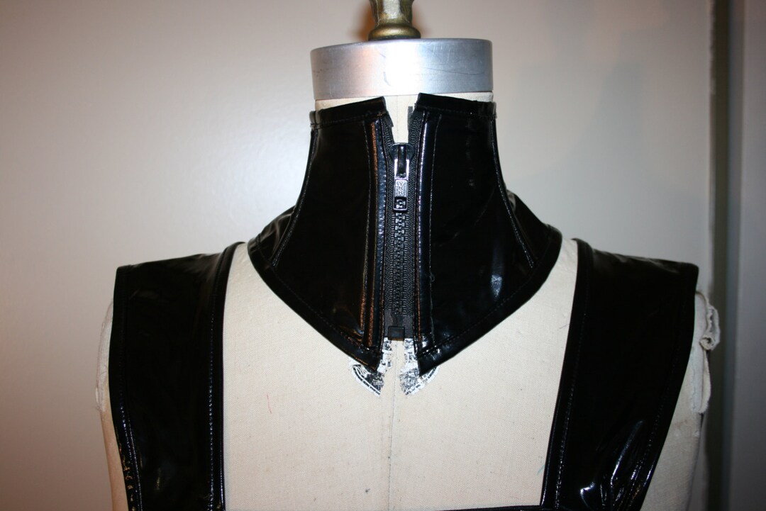 Pvc Neck Corset With Zipper - Etsy