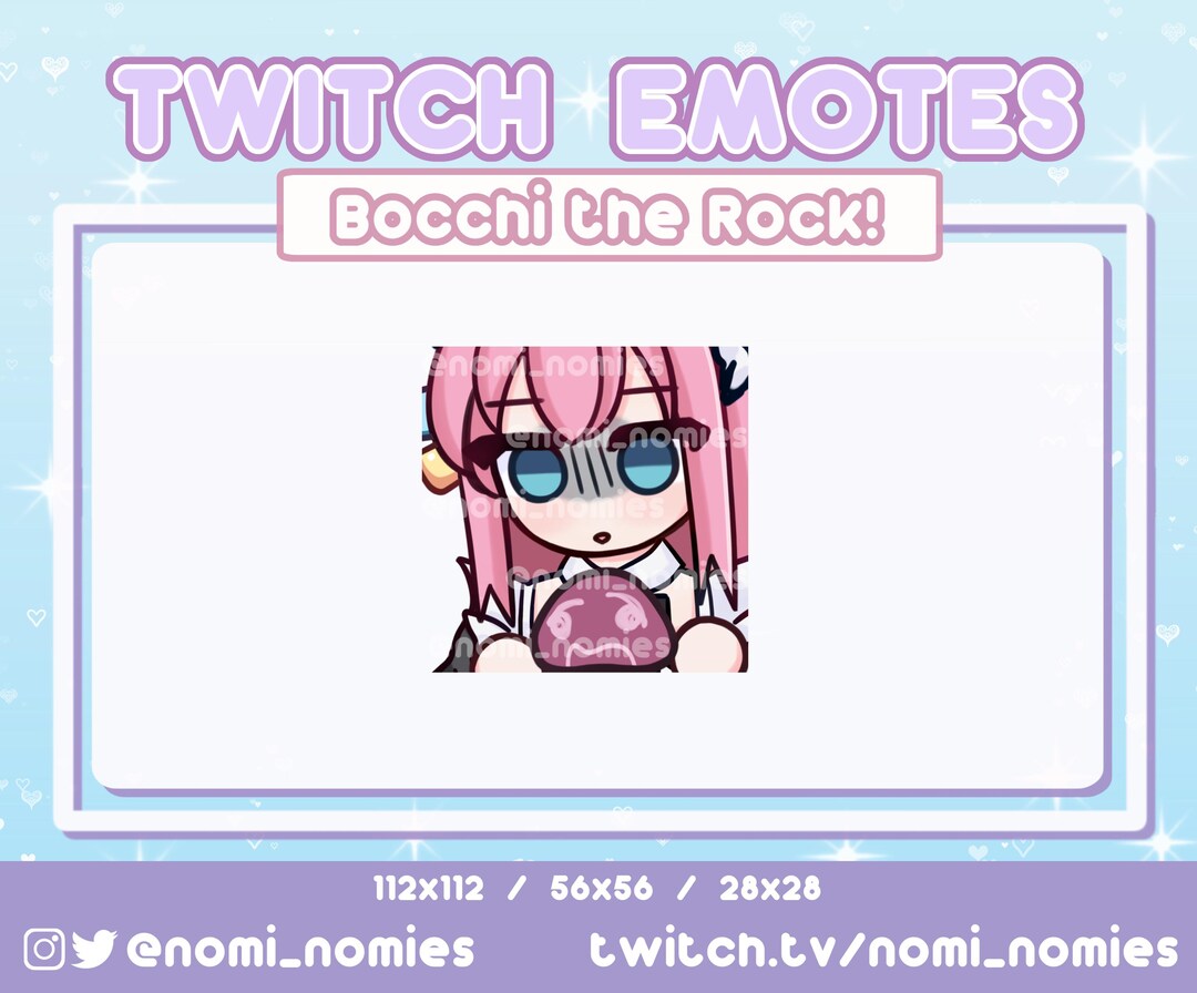 ANIME Bocchi the Rock Twitch Emote Streamer Emotes Discord Emotes ...