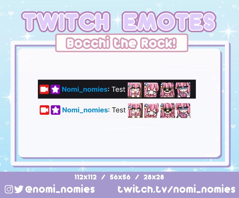 ANIME Bocchi the Rock! | Twitch Emote | Streamer Emotes | Discord ...
