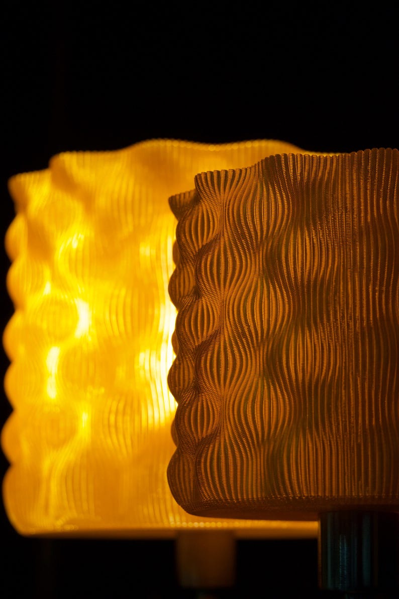 Wavy 3d-printed Lampshade | Modern Pendant |table Lampshade ...