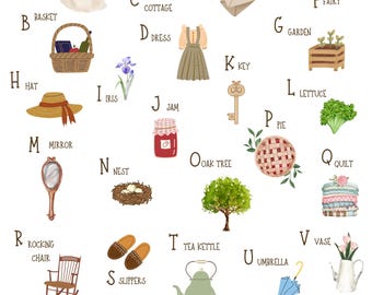 Farm Alphabet Chart | Printable Letter Chart for Kids | Farmhouse ...