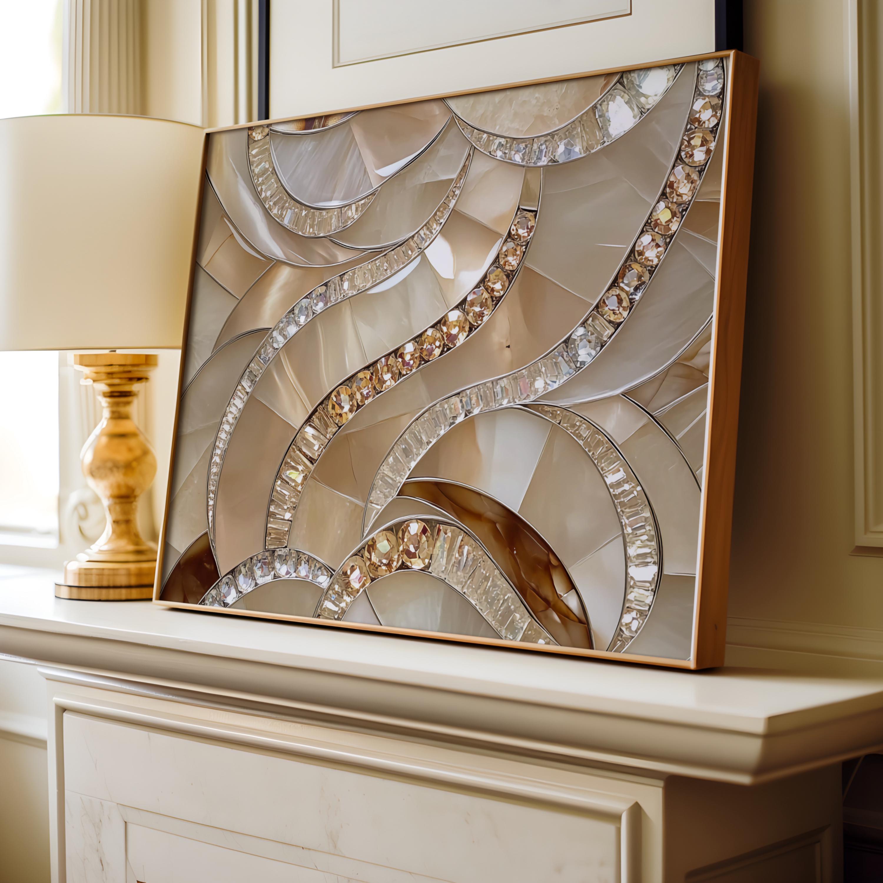 Poster Print | Glittter & Glam, Shiny Rhinestone Gemstone Gold, Silver ...