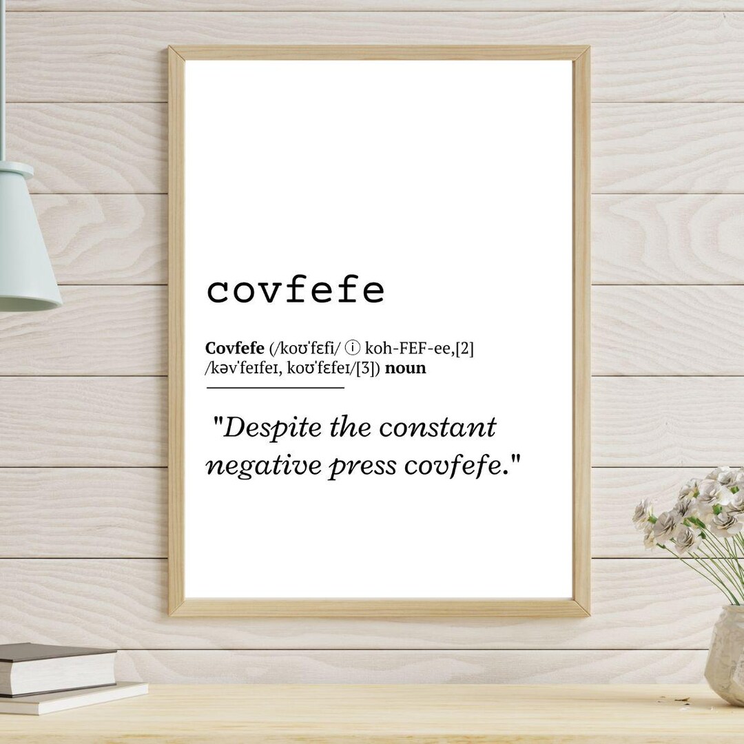Funny 'covfefe' Definition Poster: Meme Office Art (digital Download ...