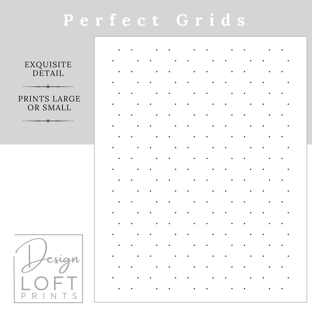 Hexagonal Dot Grid Template: Printable Vector PDF for Digital Planners ...